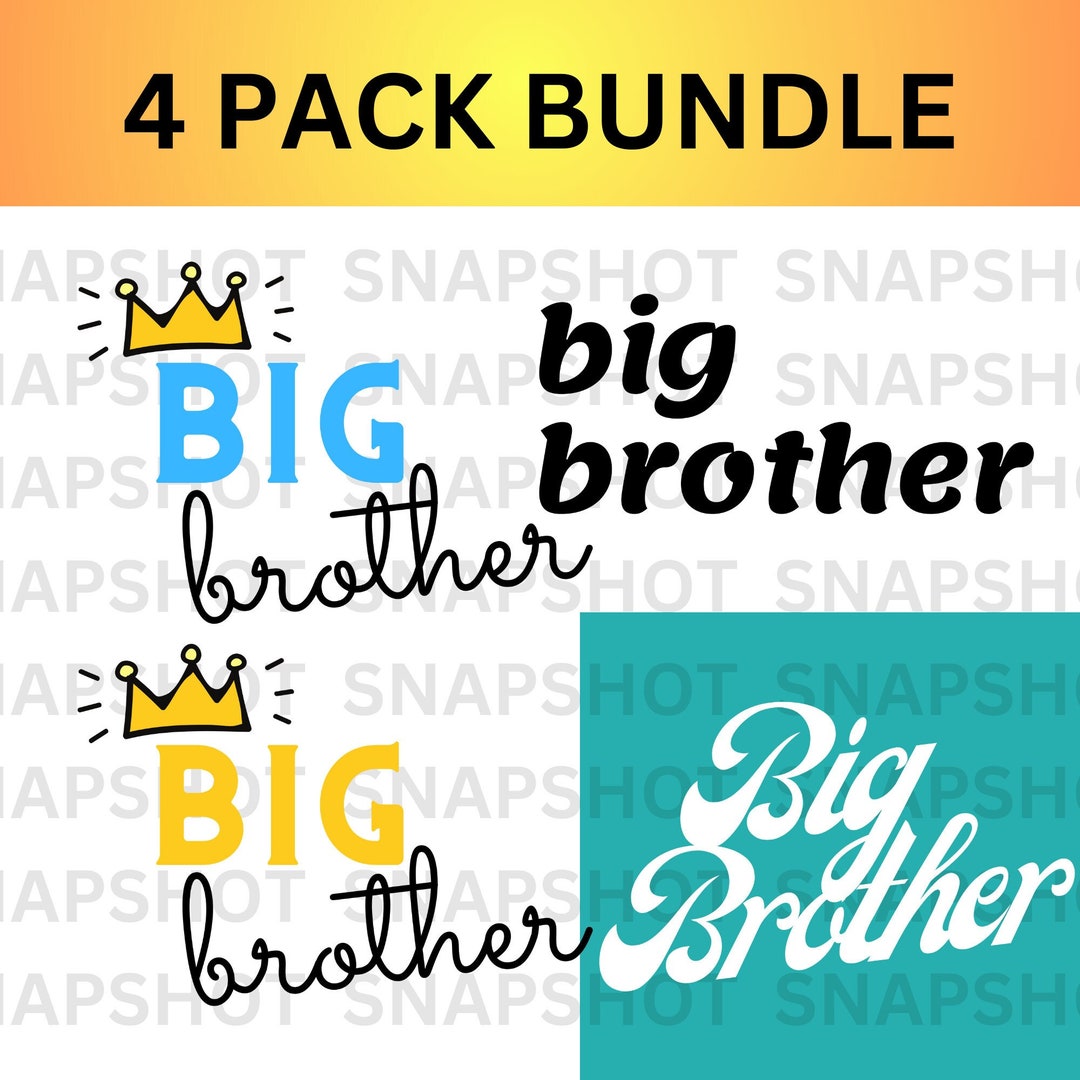 Big Bro Svg Bundle Family Svg Files for Cricut Family Clipart Baby ...