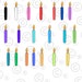Rainbow Candles Clipart Set Clip Art Set of Candles, Birthday, Party ...