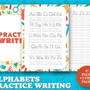 Preschool Kindergarten Alphabet Writing Downloadable and Printable, Kid ...