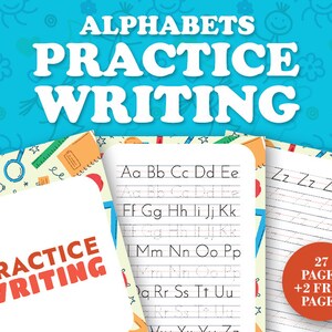 Preschool Kindergarten Alphabet Writing Downloadable and Printable, Kid ...