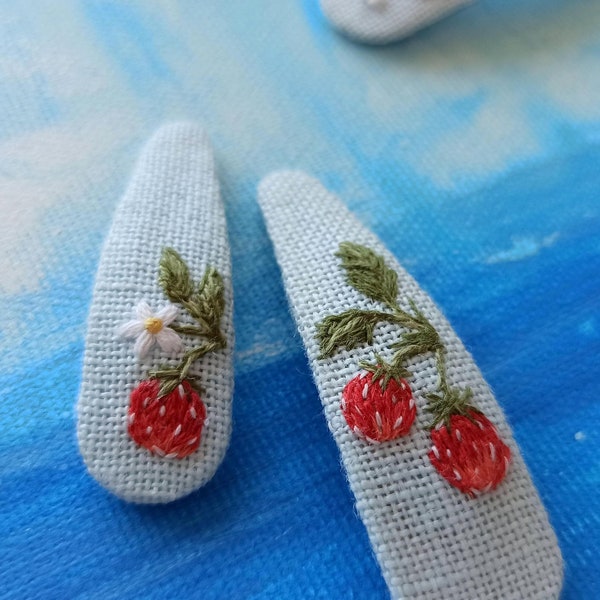 Embroidery Hair Clip - Etsy