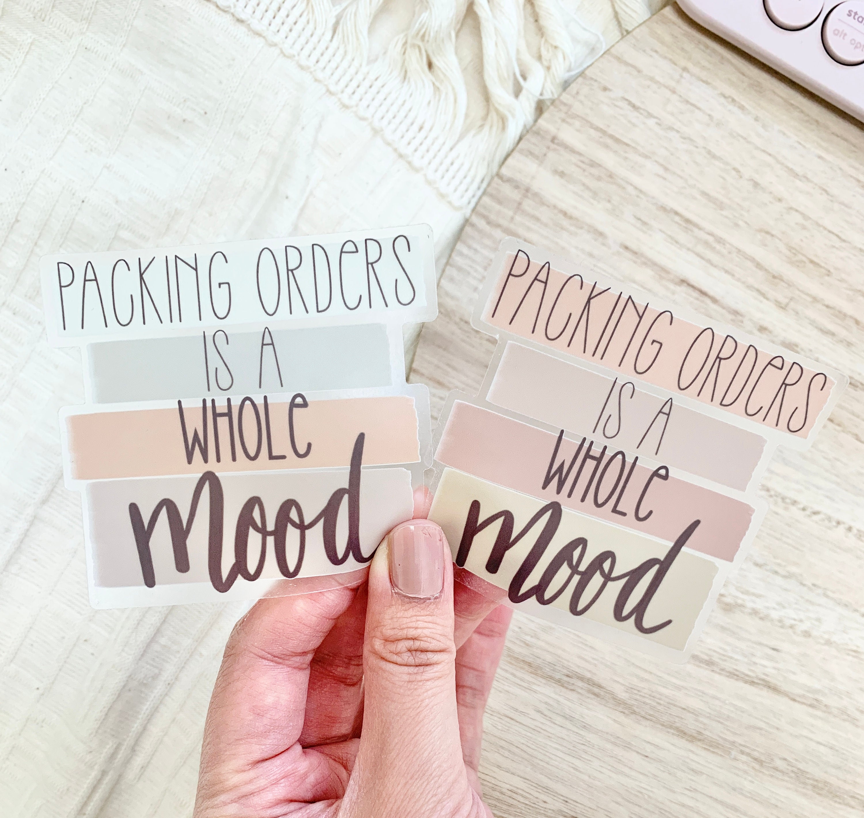 Paper Clear Sticker CLEAR Packing Orders is a Whole Mood Small Business ...