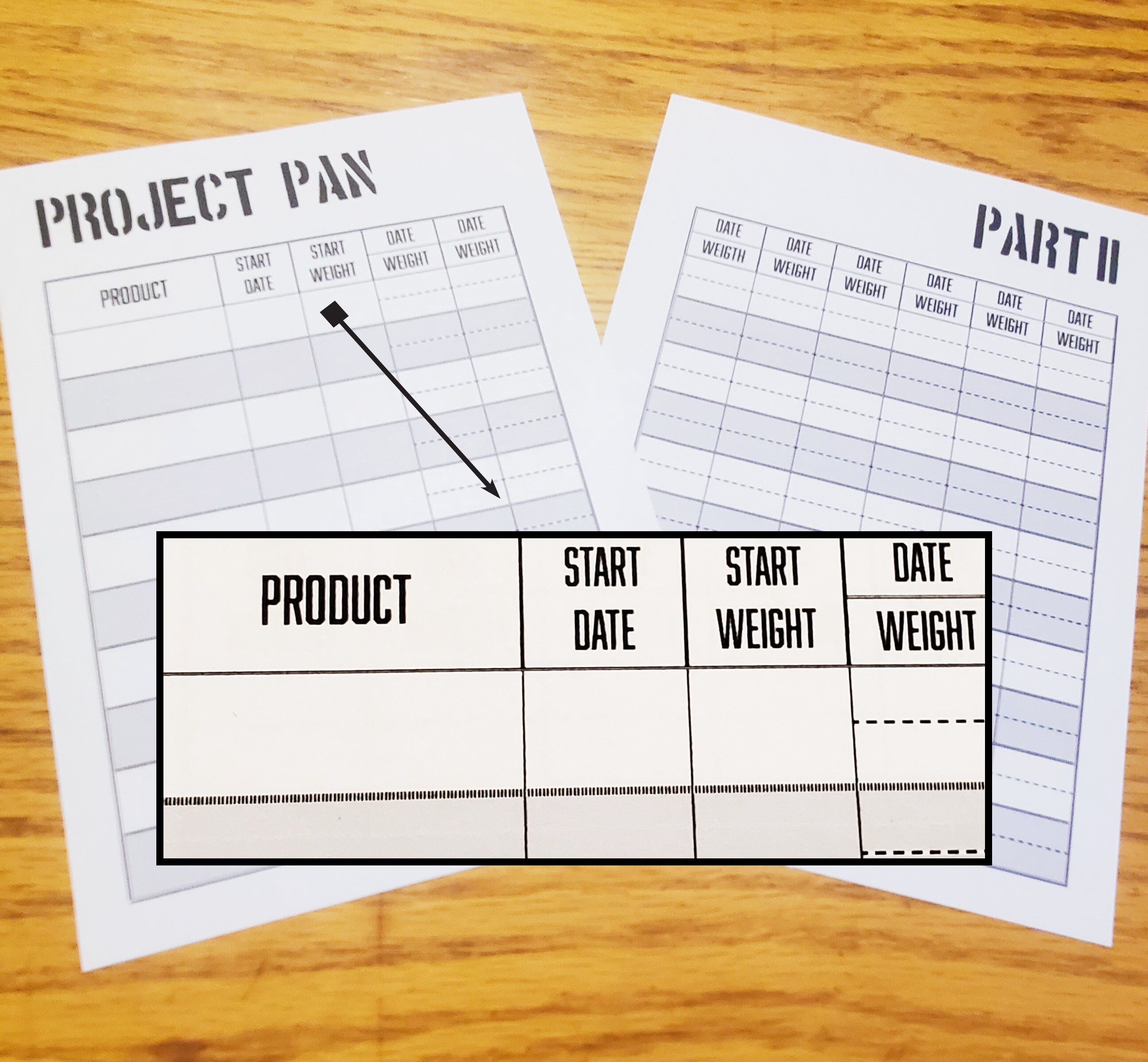 Project Pan Tracker Makeup Tracker Project Pan Insert Project Pan ...