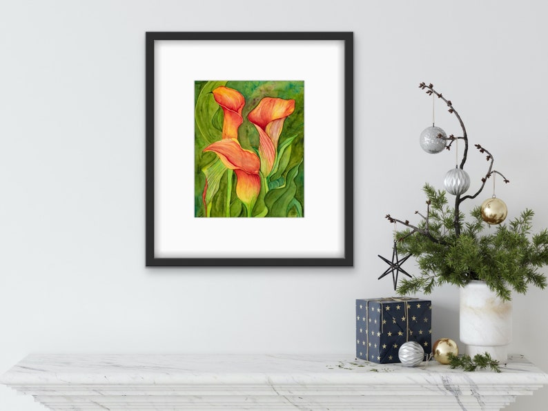 Calla Lily Watercolor Print - Etsy