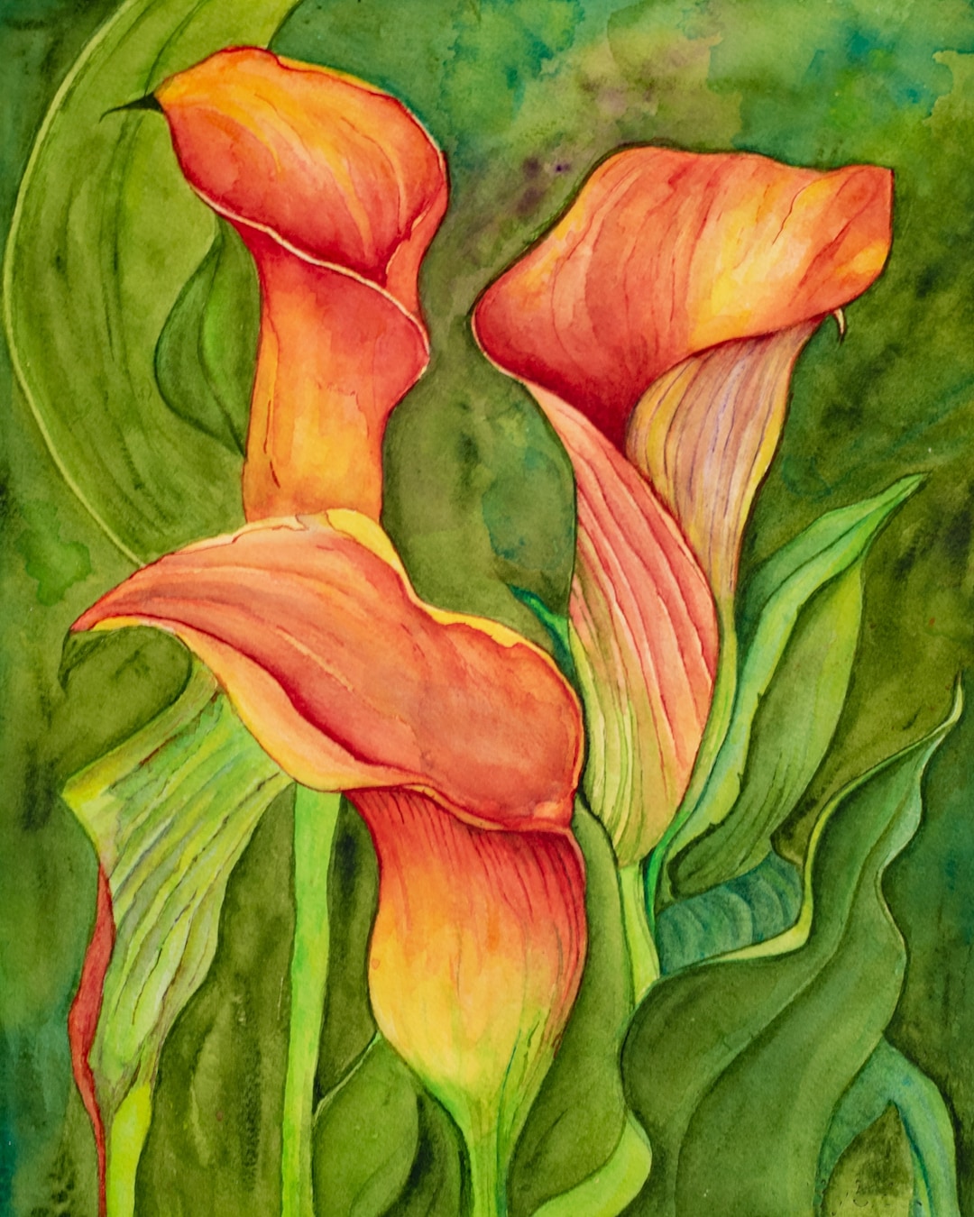 Calla Lily Watercolor Print - Etsy