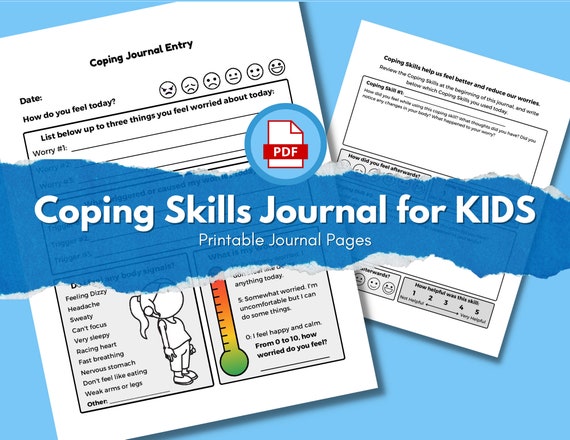 Coping Skills Journal for Kids Worksheets for Worry - Etsy