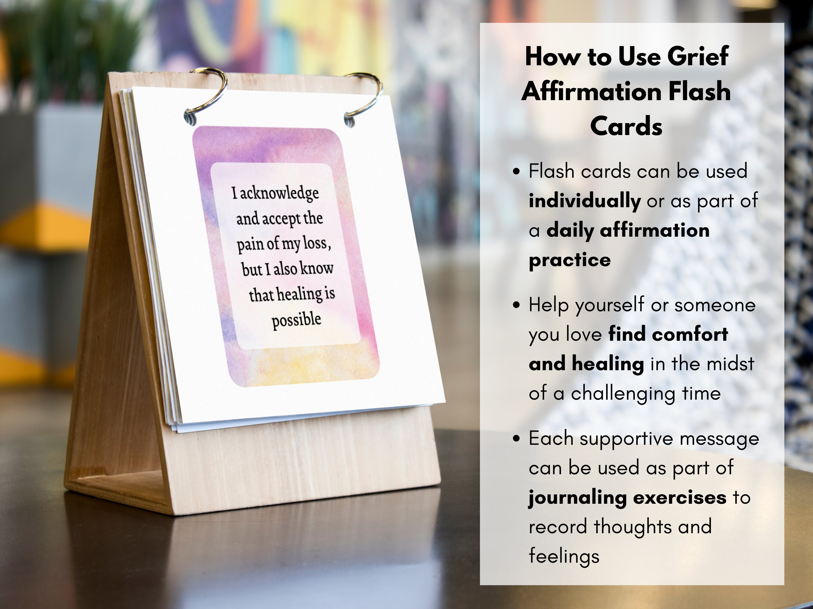 Grief Affirmation Flashcards Grief and Loss Worksheets - Etsy
