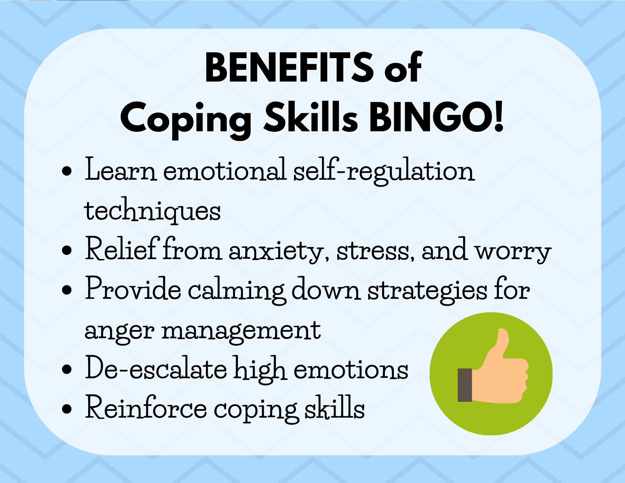 Coping Skills BINGO Game Activity Cards for Kids Calming - Etsy Canada