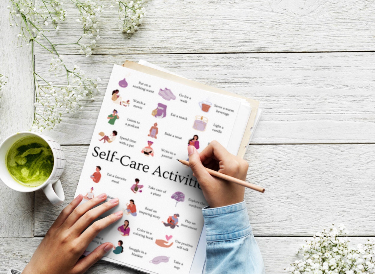 Self-care Handout Poster Mental Health Wellness Activities - Etsy Canada