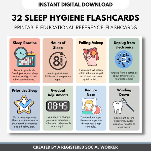 Sleep Wellness BINGO Game Cards, Mental Health, Sleep Hygiene ...