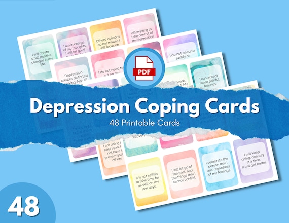 Depression Coping Statement Cards Positive Affirmations - Etsy