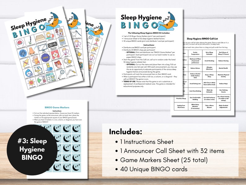 Mental Health BINGO Game Bundle, Includes 4 Games: Self-care, Coping ...