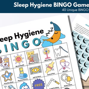 Sleep Wellness BINGO Game Cards Mental Health (Instant Download) - Etsy