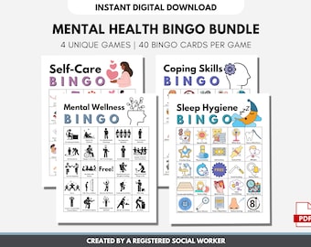 Self-esteem BINGO Game Kit, Mental Health Game, Counselor Activity ...