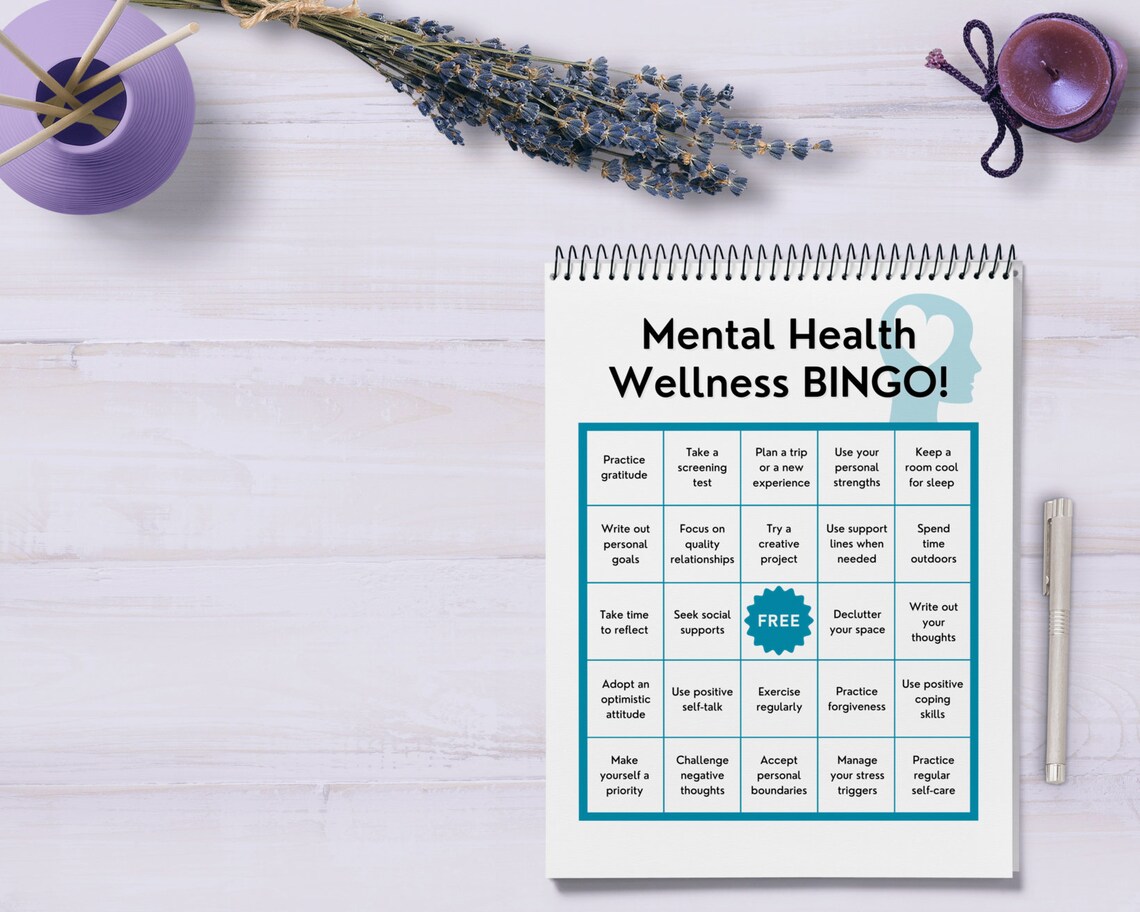 Mental Health BINGO Game Kit, Wellness, Well-being Activity, Student ...