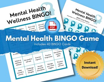 Mental Health Bingo - Etsy