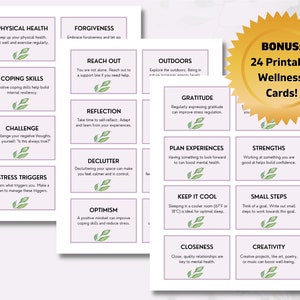 Mental Health BINGO Game Kit, Wellness Activity, Self-care Learning ...