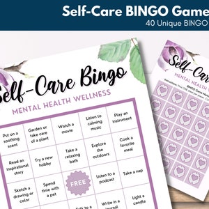 Self-care BINGO Game Activity Kit for Mental Health Wellness - Etsy