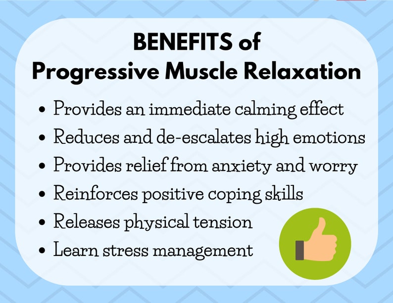 Progressive Muscle Relaxation (PMR) Worksheet for Kids, Calm Down ...