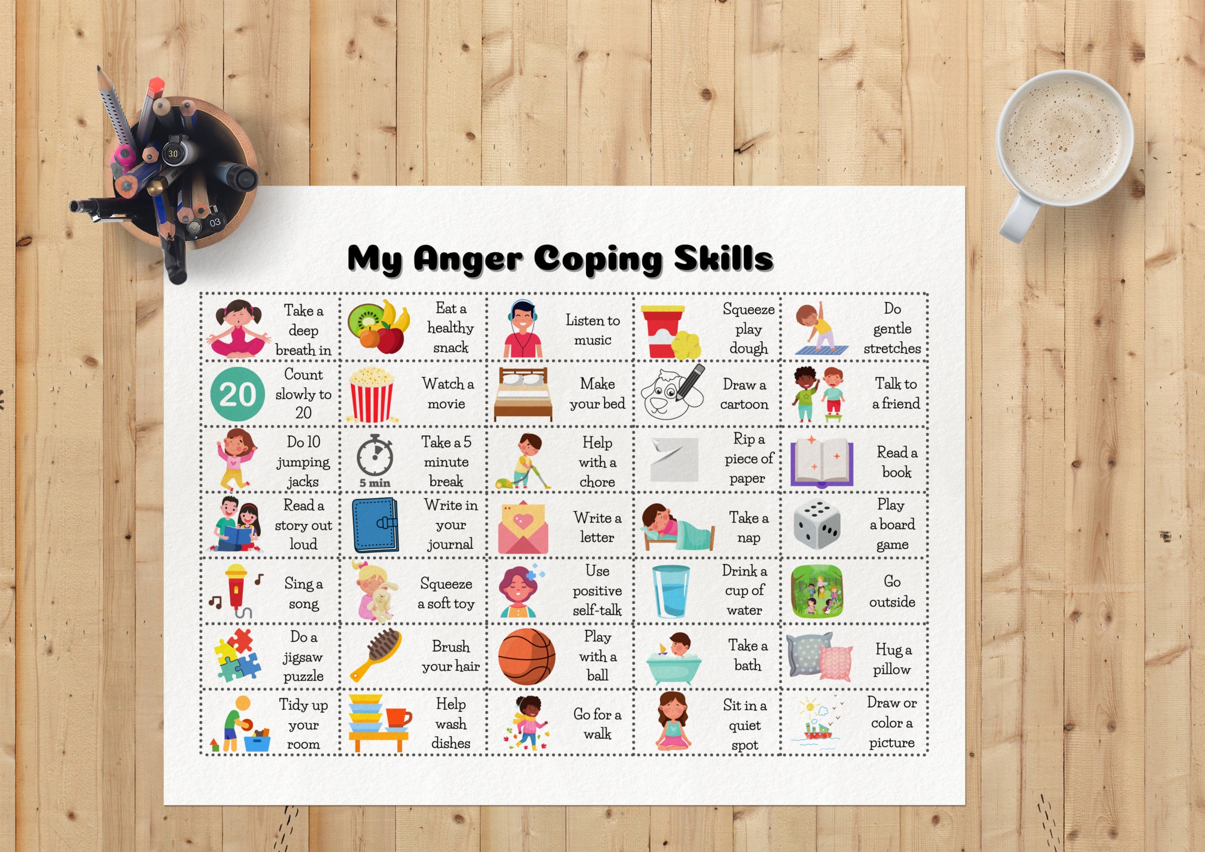 Anger Management Skills for Kids Social Emotional Learning - Etsy UK