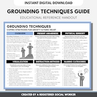 Grounding Techniques for Anxiety and Stress/ Printable Classroom Poster ...