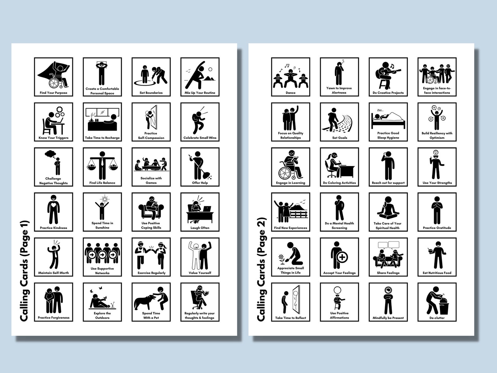 Mental Health BINGO Game Kit, Mental Wellness Strategies, Activity ...