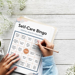 Self-care BINGO Game Activity, Mental Health, Wellness, Team Building ...