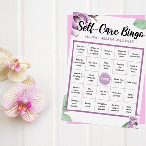 Self-care BINGO Game Activity Kit for Mental Health, Wellness, Therapy ...