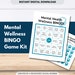 Self-care BINGO Game Activity Kit for Mental Health, Wellness, Therapy ...