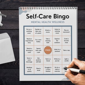 Self-care BINGO Game Activity, Mental Health, Wellness, Team Building ...
