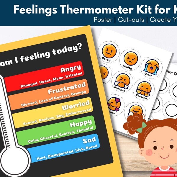 Feelings Thermometer Printable - Etsy