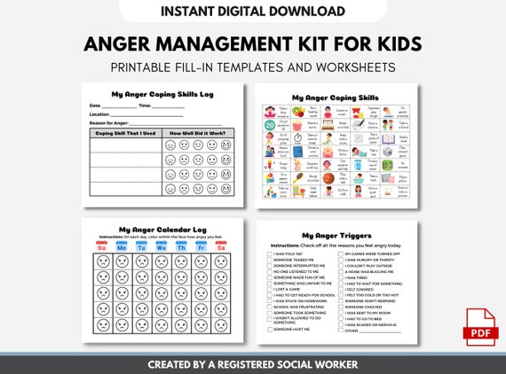 Anger Coping Worksheets Anger Worksheet I | Anger Management