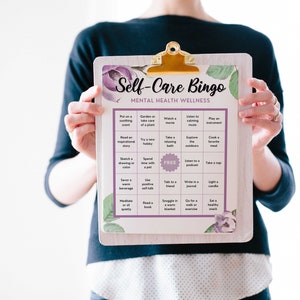 Self-care BINGO Game Activity Kit for Mental Health, Wellness, Therapy ...