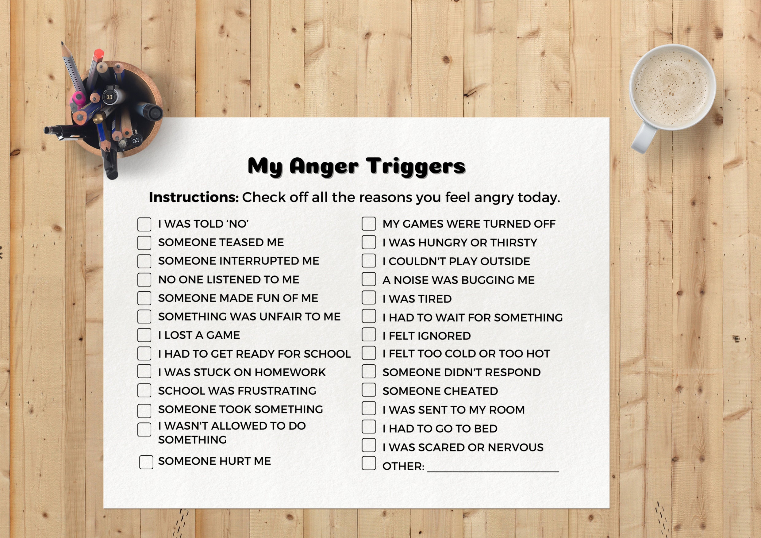 Anger Management Skills for Kids Social Emotional Learning - Etsy