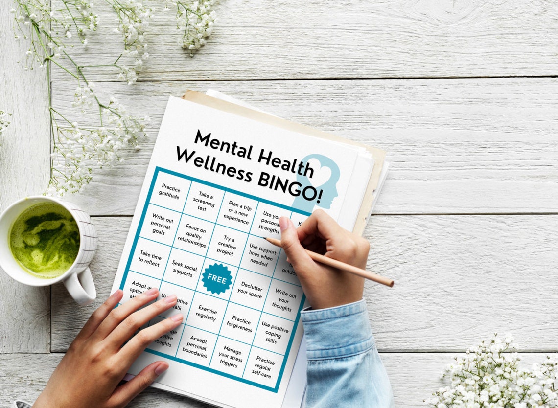 Mental Health BINGO Game Kit, Wellness, Well-being Activity, Student ...