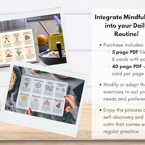 40 Mindfulness Exercise Flashcards, Breathing Exercises, Mental ...