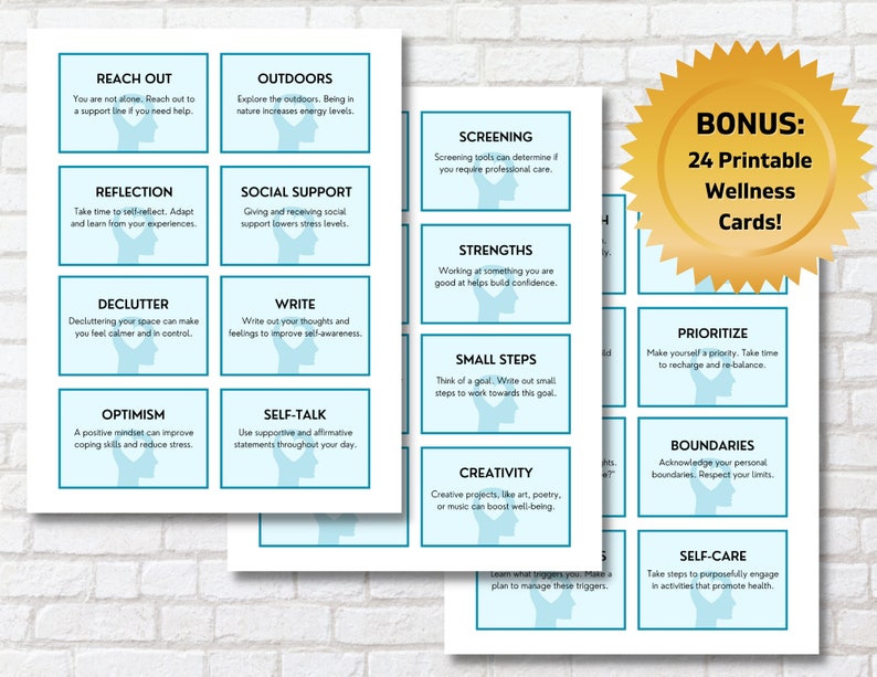 Mental Health BINGO Game Kit, Wellness, Well-being Activity, Student ...