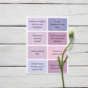 Self Esteem Flashcards, Confidence Affirmations, Positive Self-talk ...