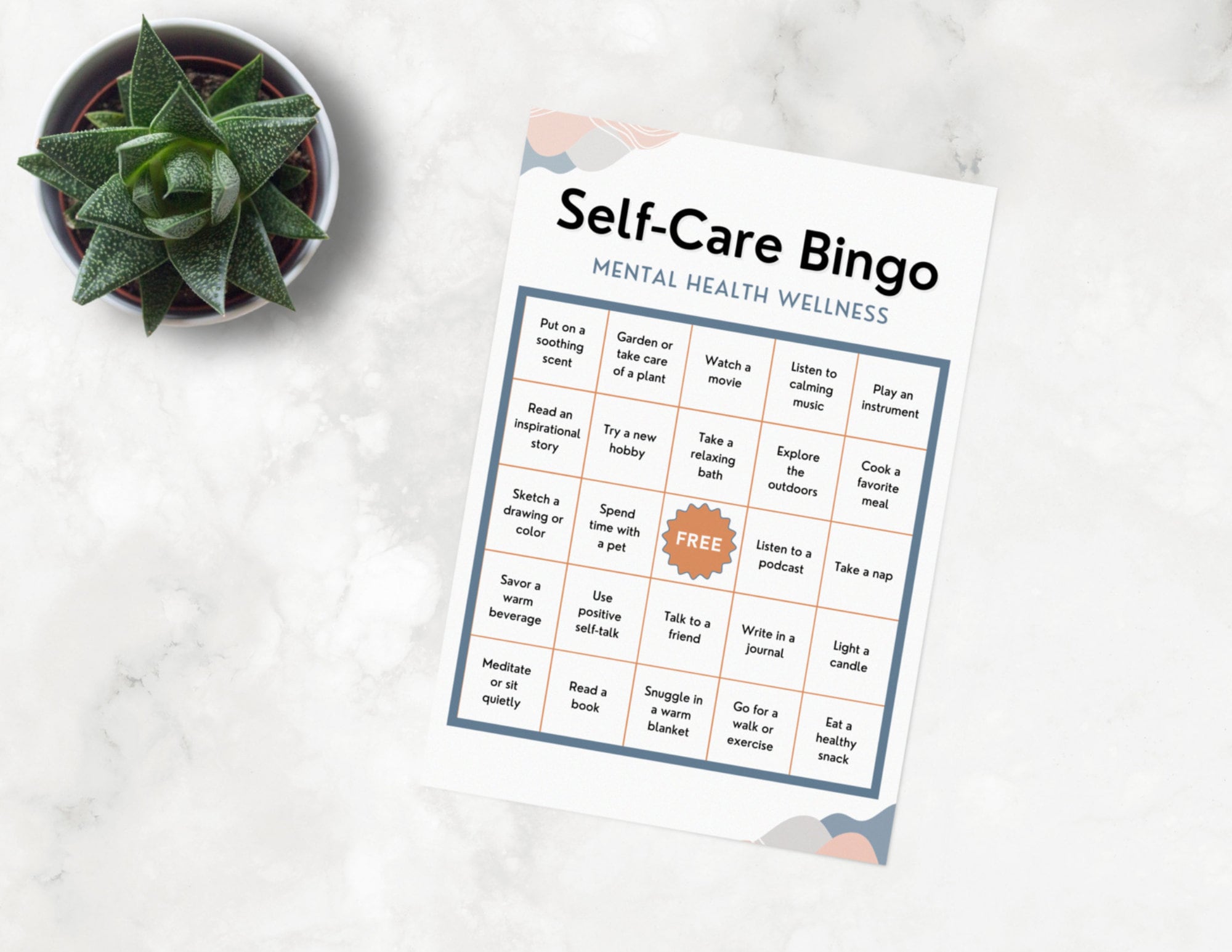 Self-care BINGO Game Activity, Mental Health, Wellness, Team Building ...