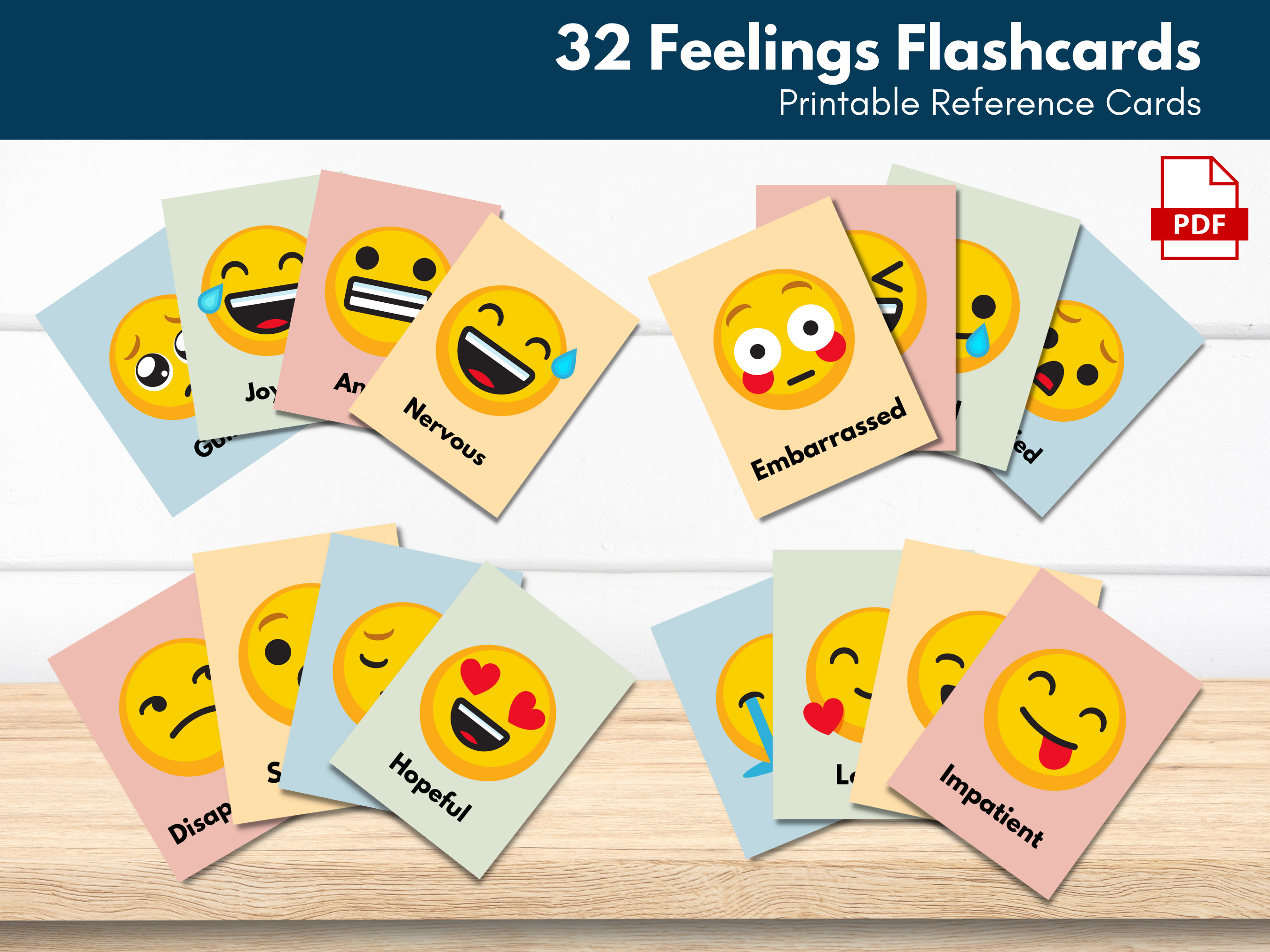 Feelings Cards Emotions Flashcards Zones of Regulation Kids - Etsy Ireland