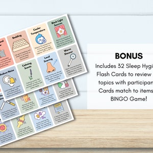 Sleep Wellness BINGO Game Cards, Mental Health, Sleep Hygiene ...