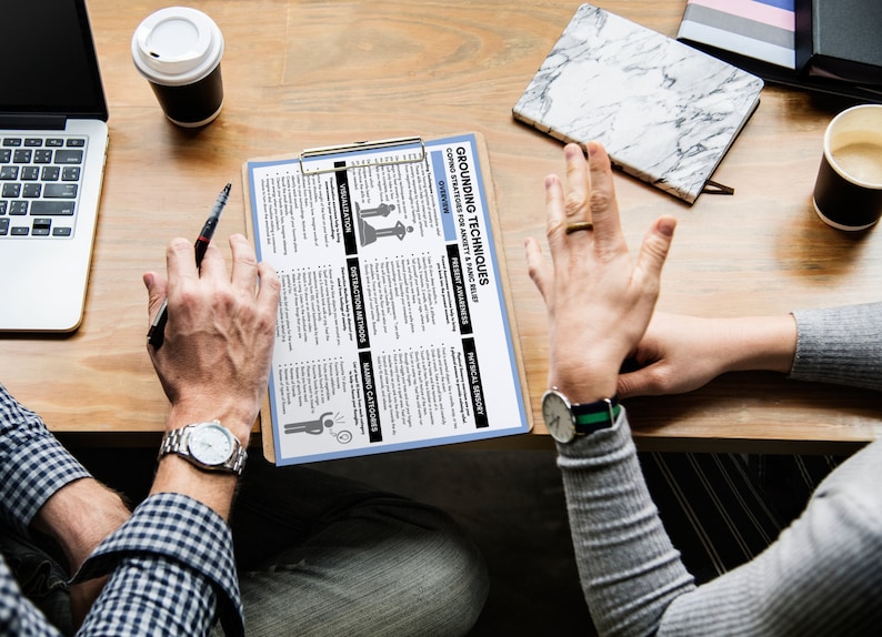 Grounding Techniques Cheat Sheet, Coping Strategies, Anxiety and Panic ...