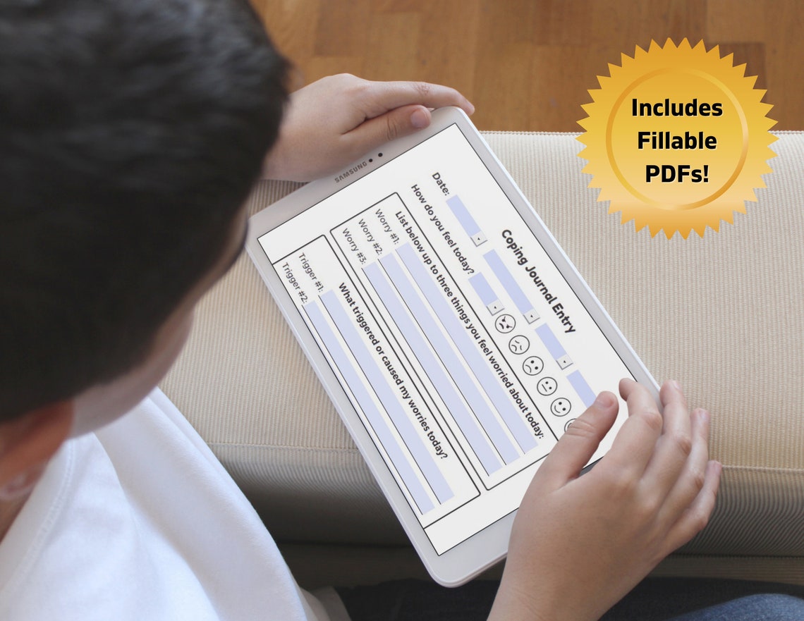 Coping Skills Journal for Kids, Worksheets for Worry, Emotional ...