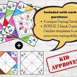 Coping Skills Game, Catchers for Kids, Fortune Teller, Paper Origami ...