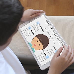 Progressive Muscle Relaxation (PMR) Worksheet for Kids, Calm Down ...