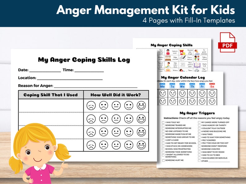Anger Management Skills for Kids Social Emotional Learning - Etsy