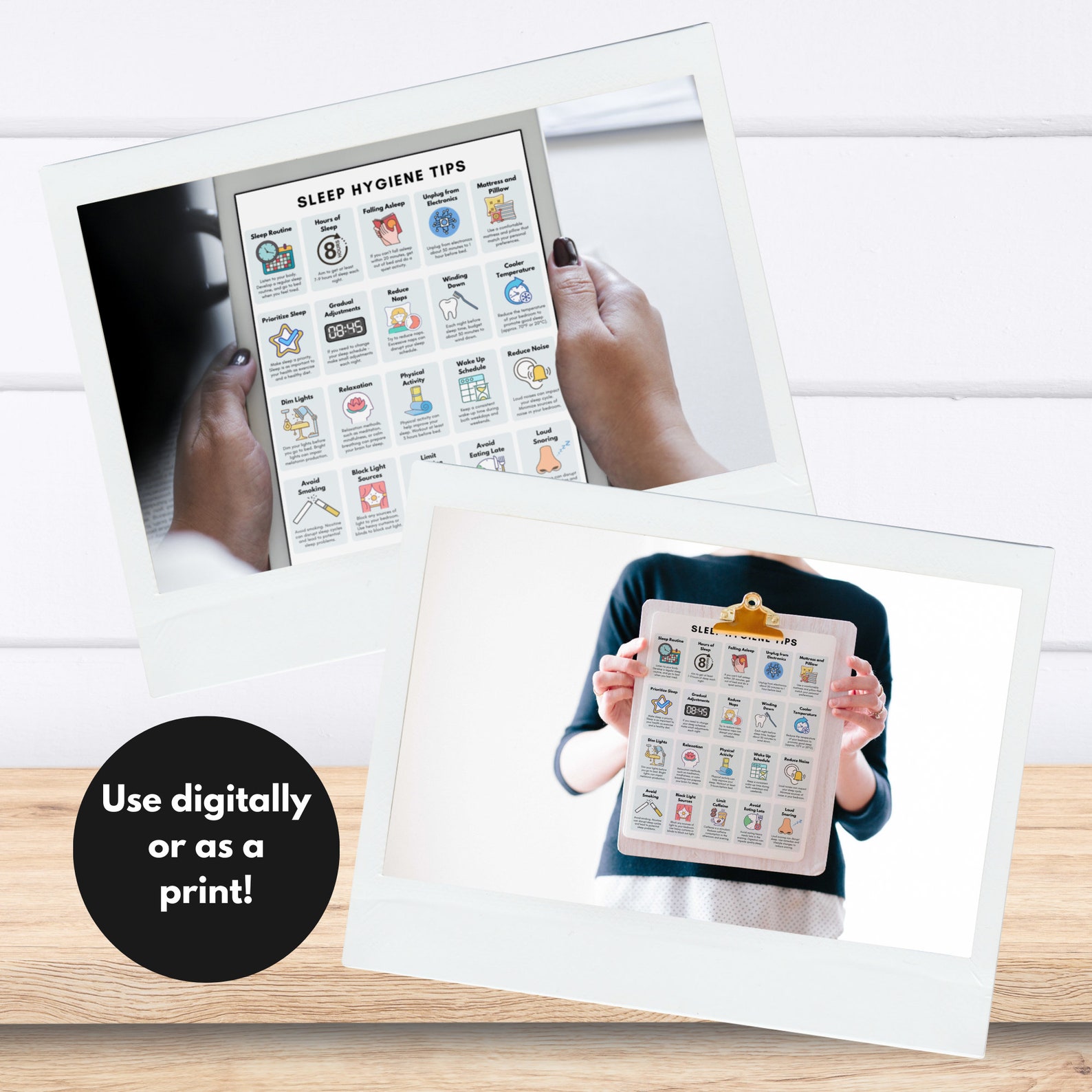 Sleep Hygiene Poster, Sleep Wellness Handout, Sleep Tips Checklist ...