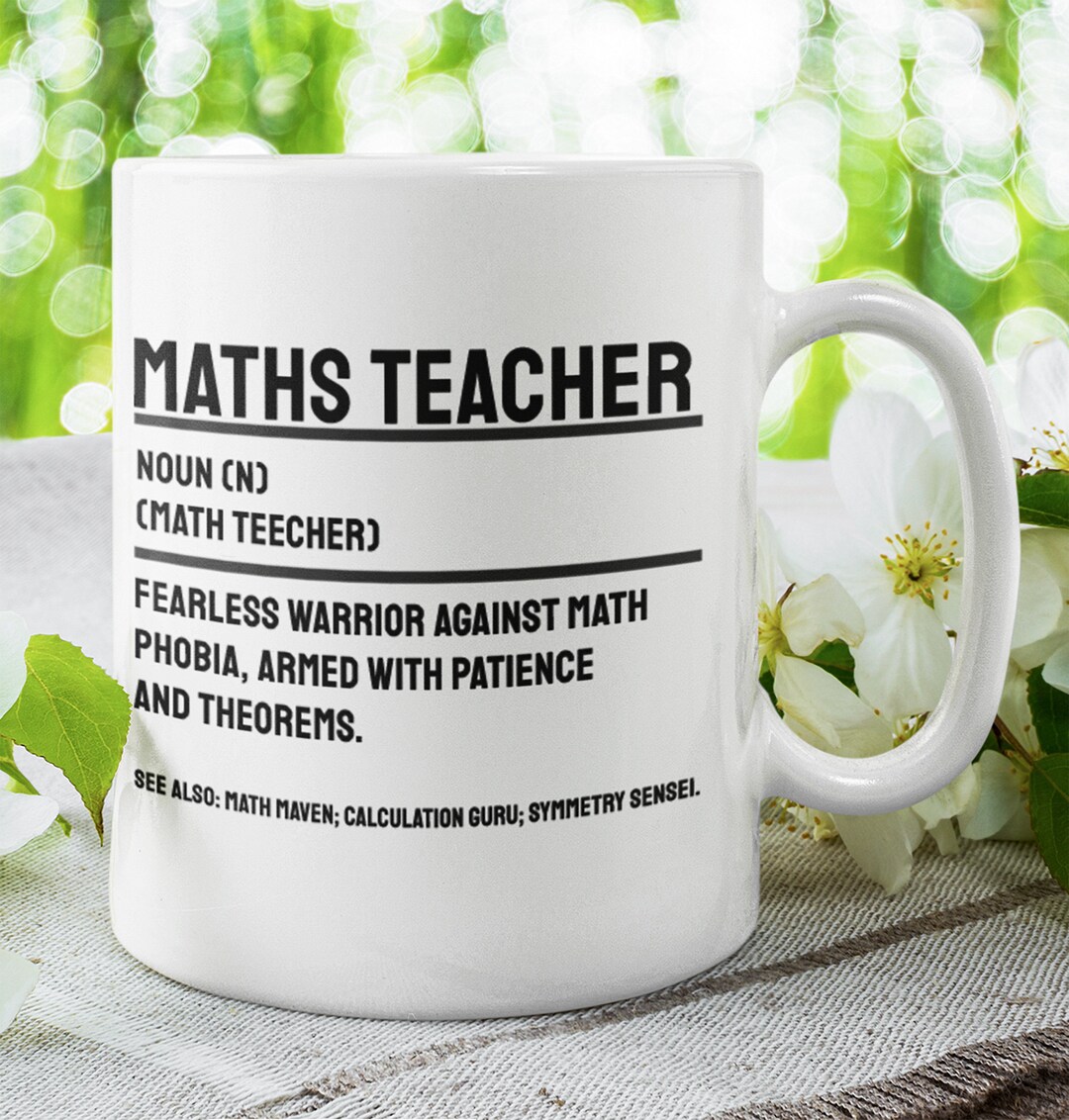 Maths Teacher Noun Mug, Thank You Teacher , End of Year End of School ...