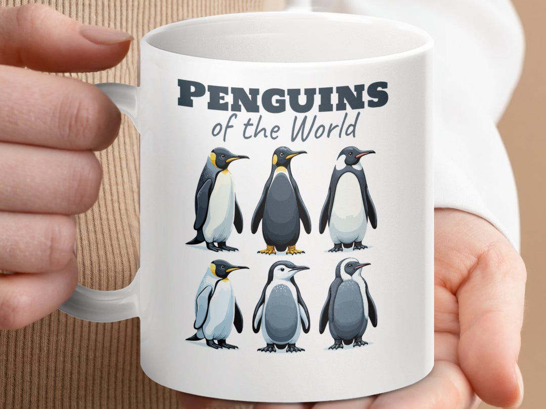 Penguins of the World Mug, Cute Penguin Coffee Mug, Animal Lover Gift ...
