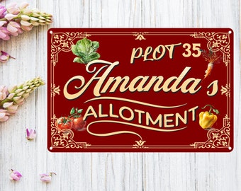 Personalised Allotment Sign Metal Garden Vegetable Patch Wall Door ...
